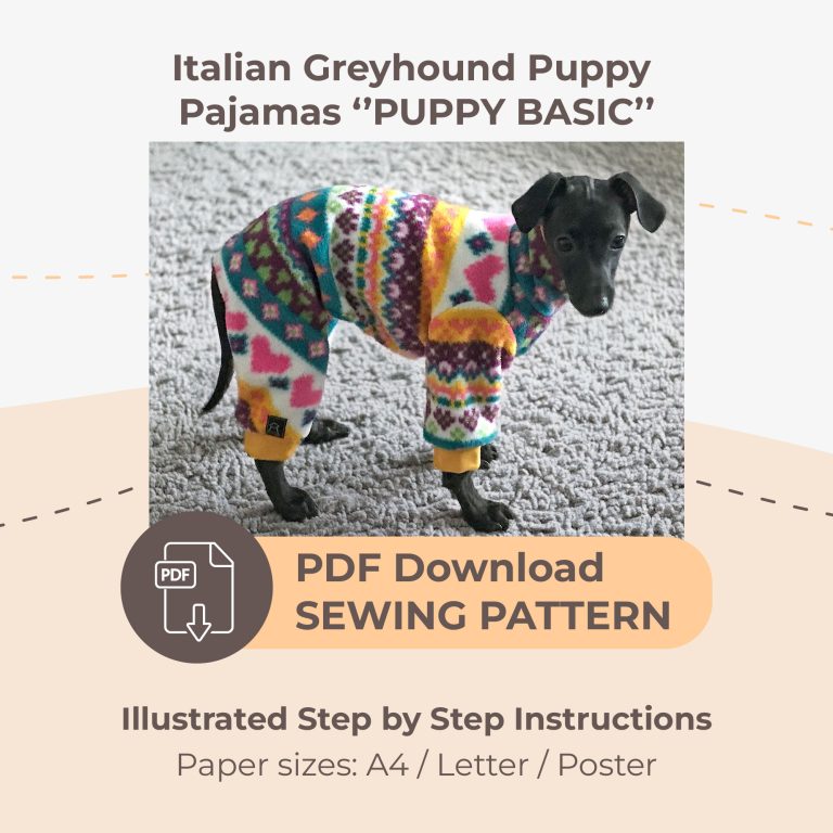 Greyhound Coat / PDF SEWING PATTERN - FancyPetPatts